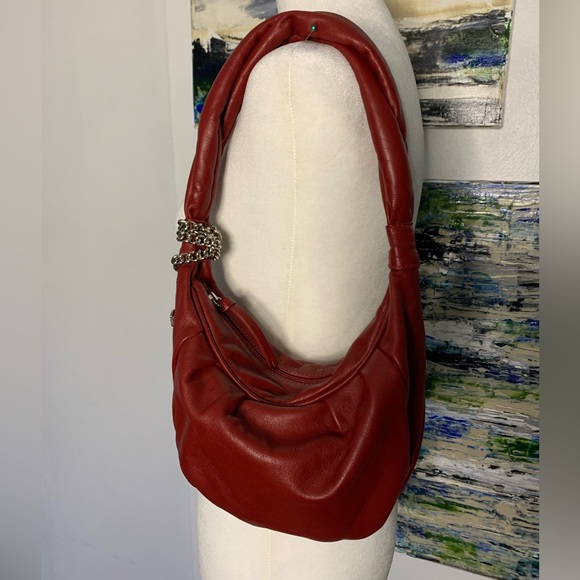 TOSCA BLU | Bags | Deep Red Tosca Blu Small Leather Hobo | Poshmark